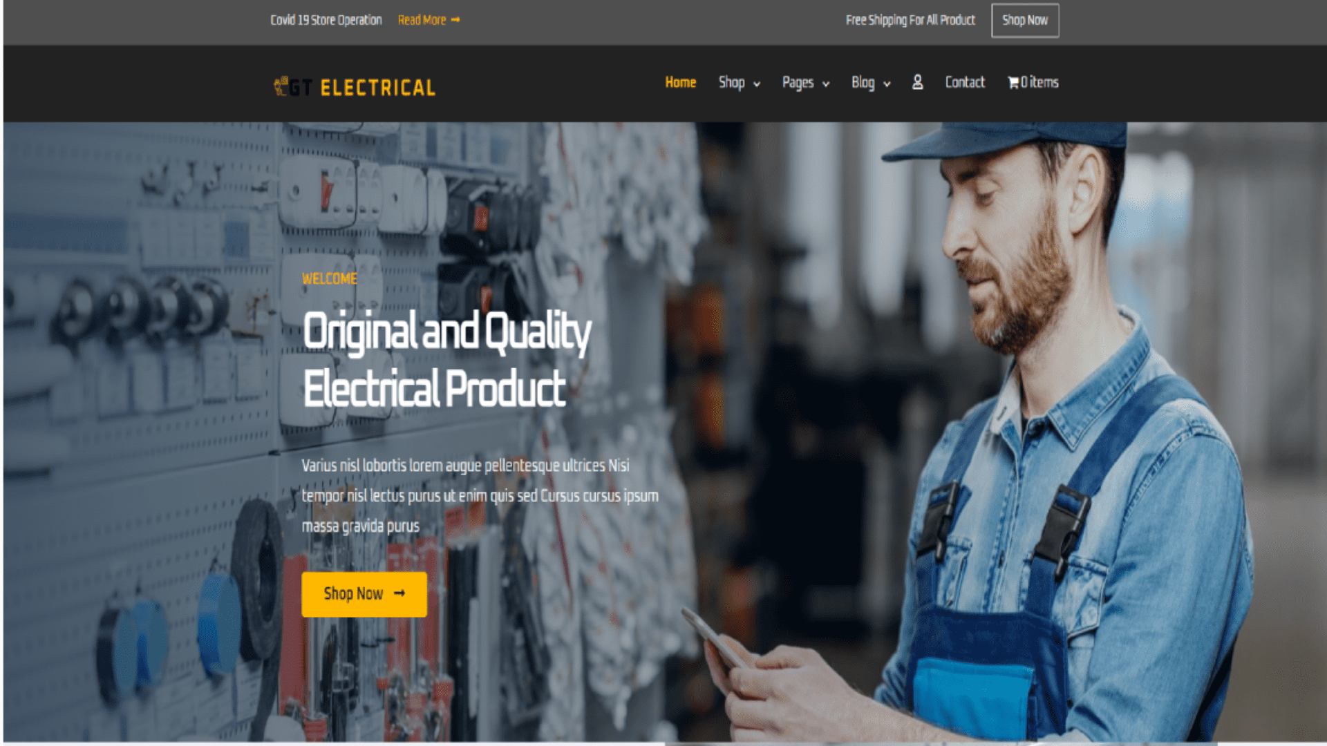 GT Electrical: A Must-Have WordPress Theme for Electricians - The Blue ...